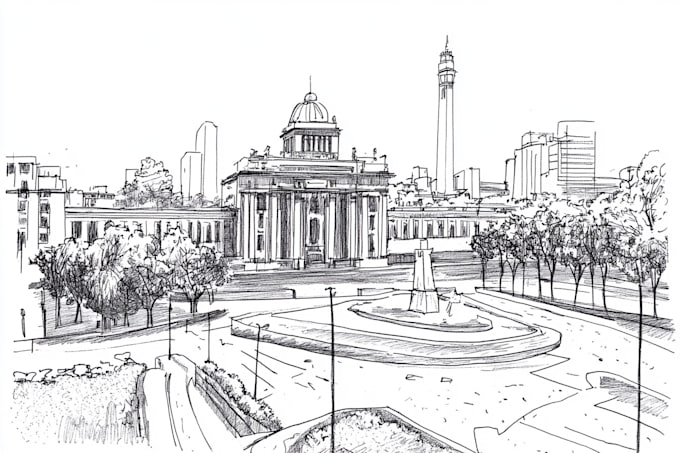Make hand draw architecture and urban design sketches by Lateegeorius ...
