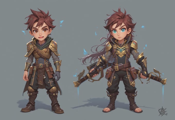 Draw 2d game characters and game assets by Lucavanyk | Fiverr