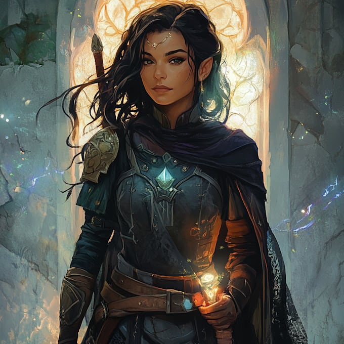 Draw dnd character illustration for tcg or splash art for you by ...