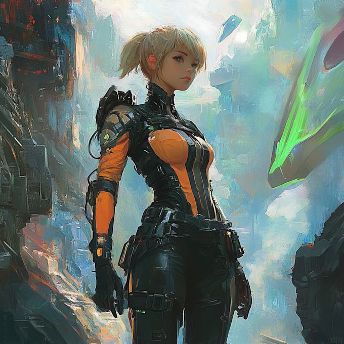 Draw fantasy concept art dnd illustration sci fi anime illustration by ...