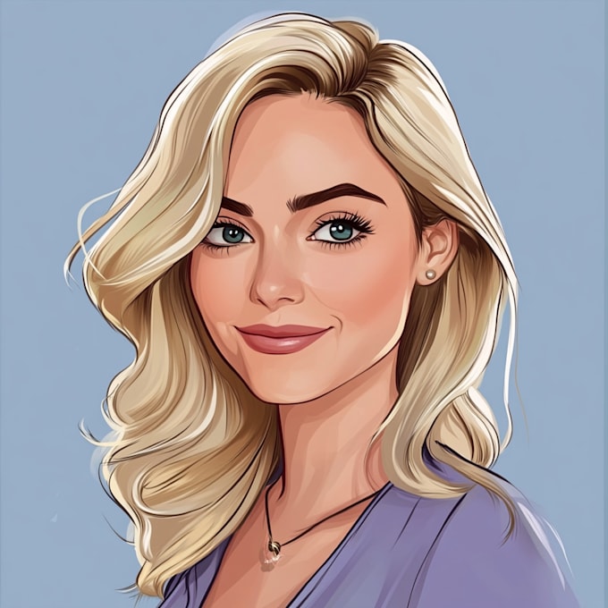 Draw headshot avatar cartoon caricature digital from photo by ...