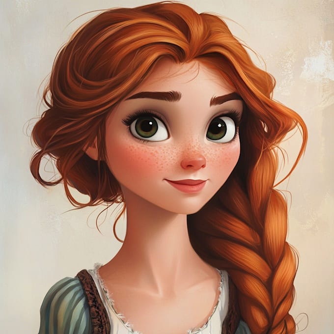 Drawing a portrait in semi realism disney cartoon style by Agrebalar ...