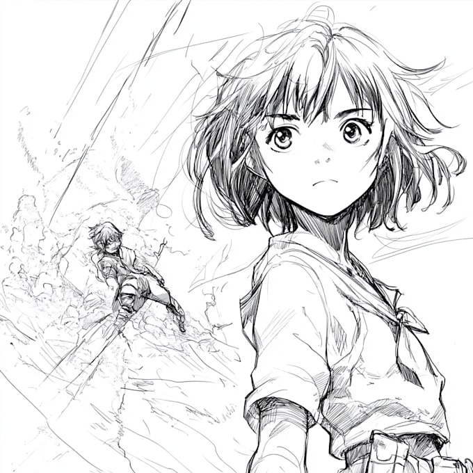 Anime manga comic book cover design comic book illustration by ...