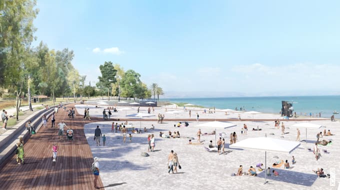 Render 3d rv park, campground resort, landscape design, playground ...