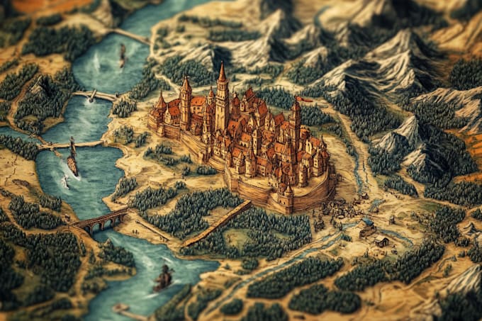 Create a fantasy map design for you by Tyqueriaboyd | Fiverr
