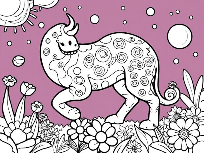 Draw amazing coloring book pages illustration for children by ...