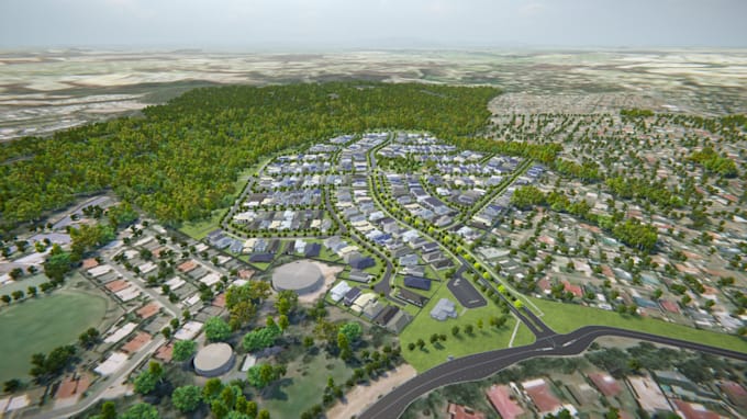 Render architecture site plan, master urban plan, landscape design,map ...