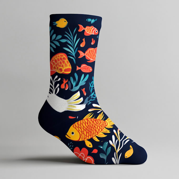Design custom and unique socks design by Glovannarett | Fiverr