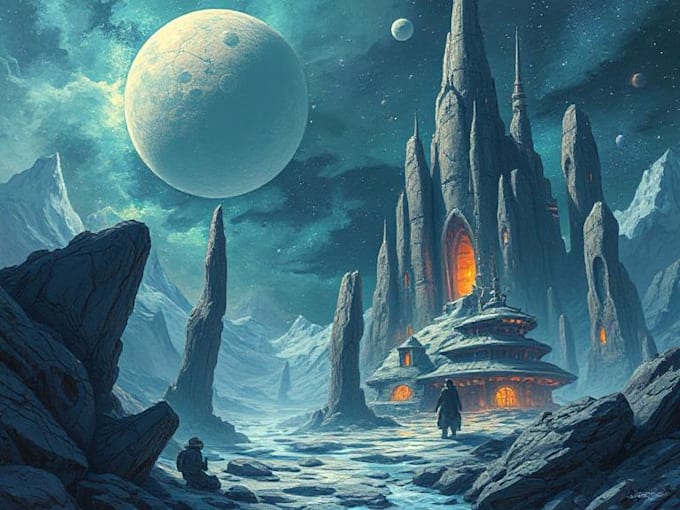 Draw fantasy and sci fi ilustrations by Marzannewis | Fiverr