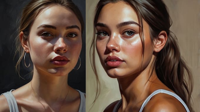 Do realistic portrait drawing illustration oil painting by ...