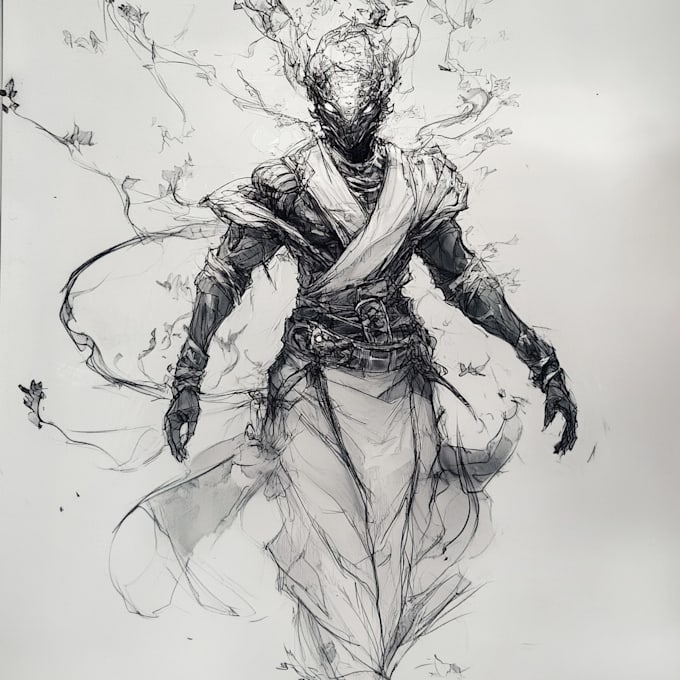 Draw sketches for dnd,rpg and fantasy characters design by Chyava2 | Fiverr