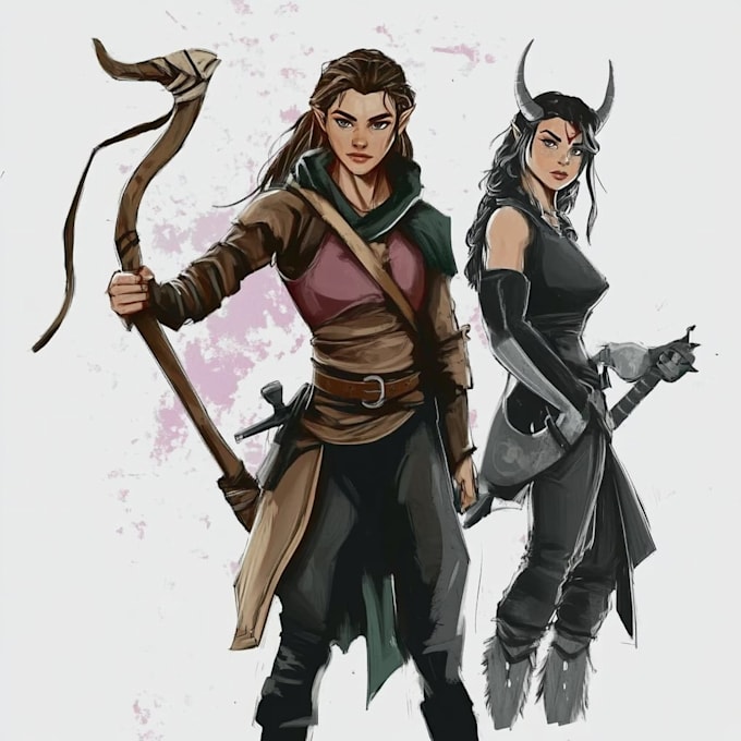 Draw your dnd character art by Veseton | Fiverr