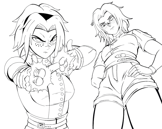 Draw character your oc line art by Danny_art_17 | Fiverr