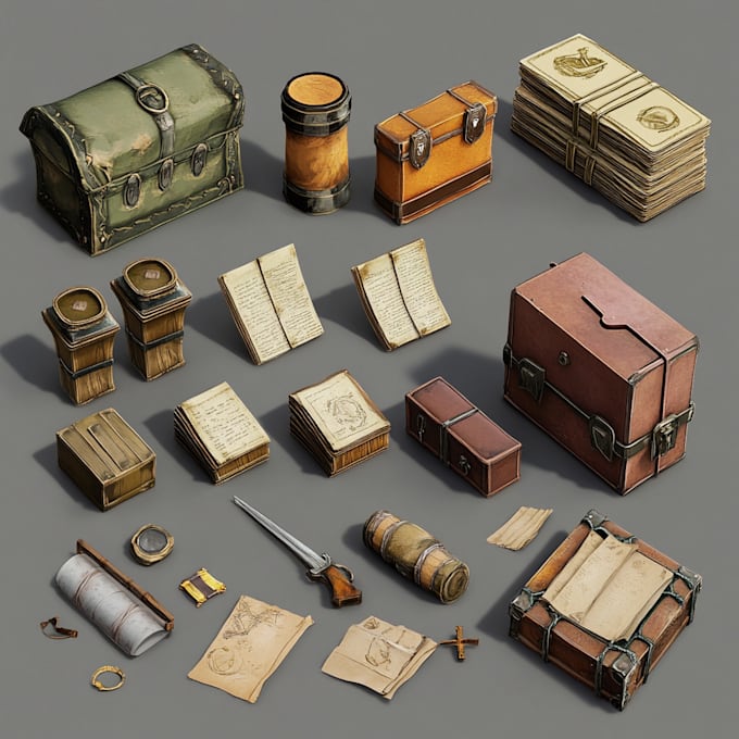 Draw game art props, objects in 2d art by Quatesialard | Fiverr