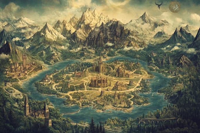 Design fantasy dnd rpg game campaign map, fantasy by Lariekaings | Fiverr