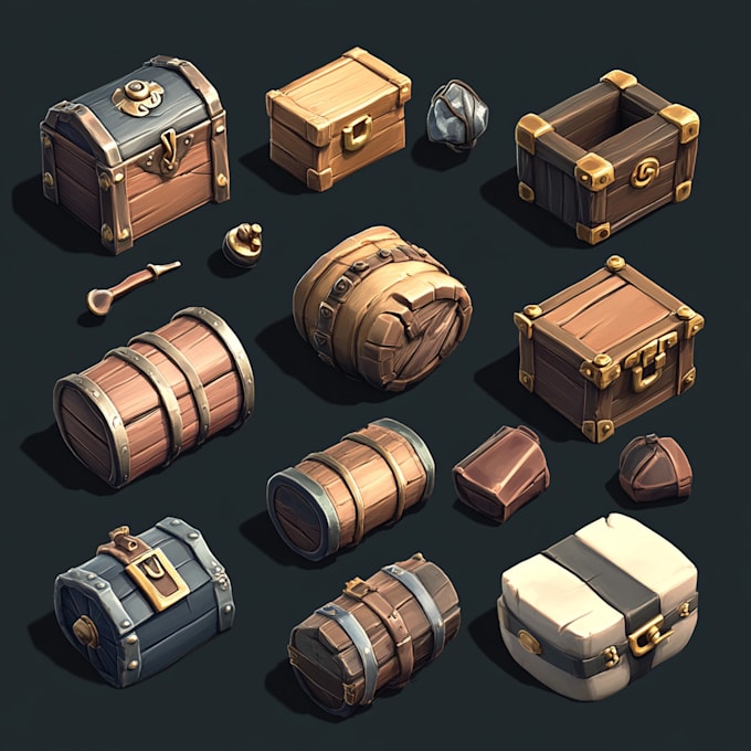 Create low poly props and objects by Destiniarris | Fiverr