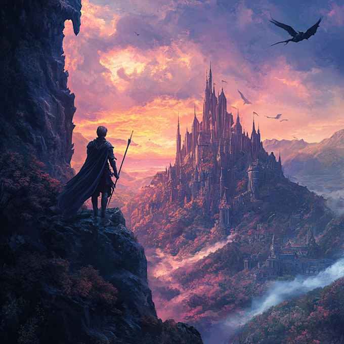 Create a unique fantasy book cover illustration by Kluddym | Fiverr