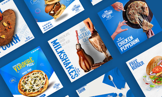 Design 15 social media post creatives every month by Hypeline | Fiverr