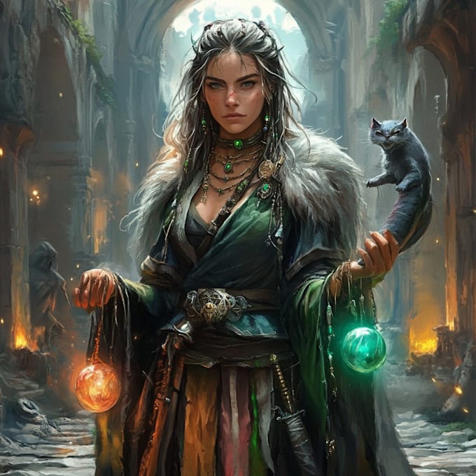 Create a unique original dnd fantasy character art by Lidnoost | Fiverr