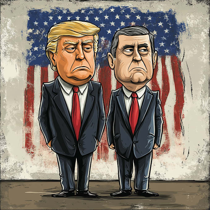 Draw political cartoon and caricature by Marvianalins | Fiverr