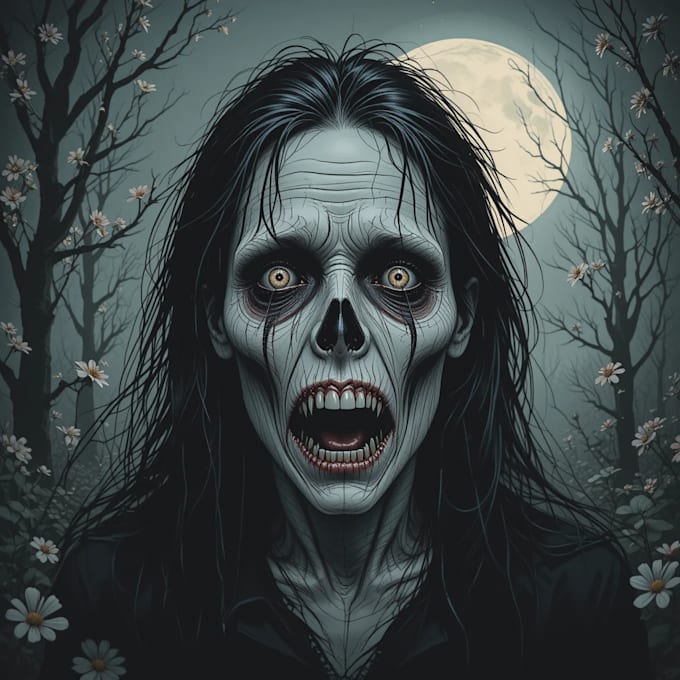 Draw detailed dark, horror, metal, creepy art illustration by Trenthe89 ...