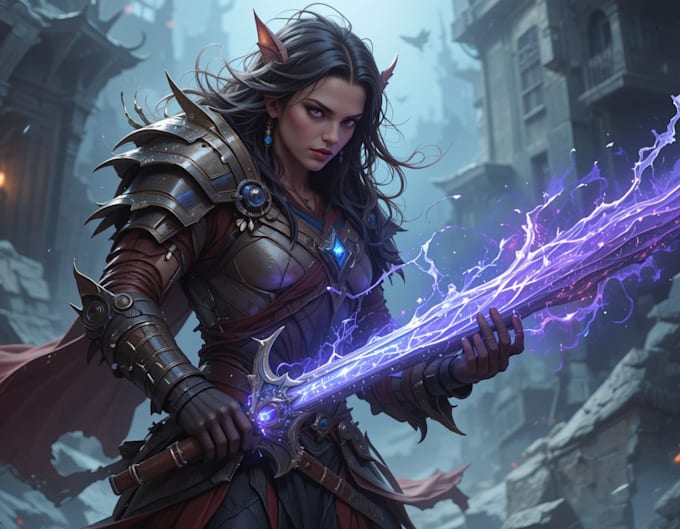 L draw dnd character art and dnd character art by Draanopus01 | Fiverr