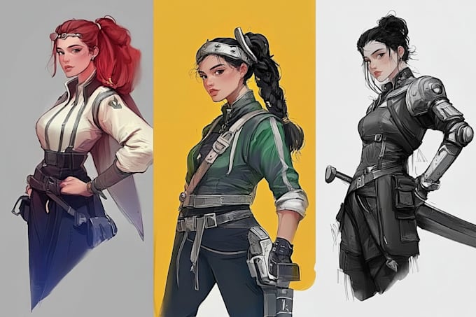 Draw character design, concept art, character illustration by Amoekker ...