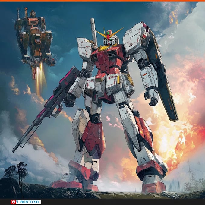 Draw gundam, transformers, mecha robot in anime manga style by ...