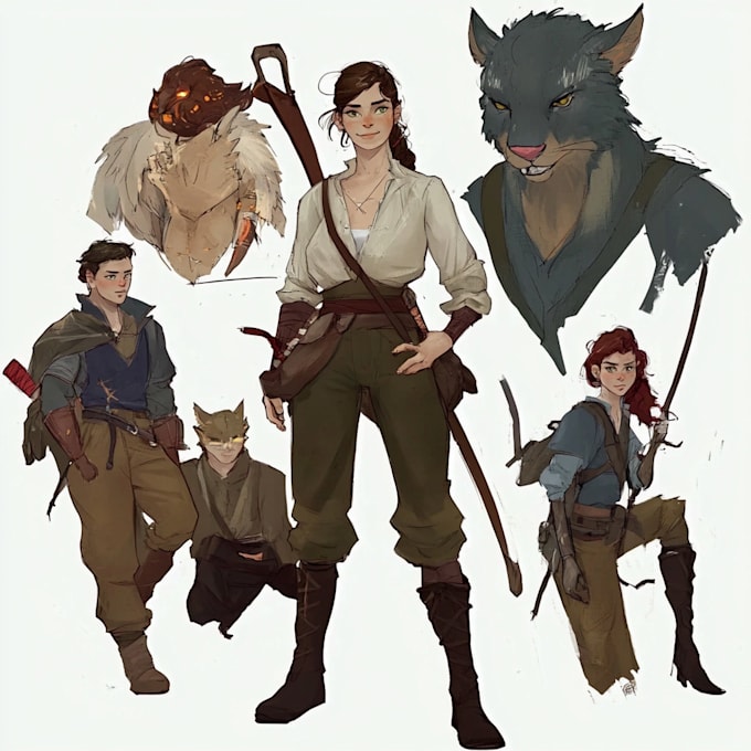 Draw your dnd character art or character design by Khudaner | Fiverr