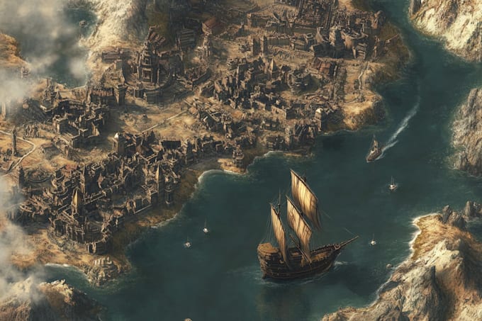 Create an amazing fantasy map illustration by Idaandrews | Fiverr