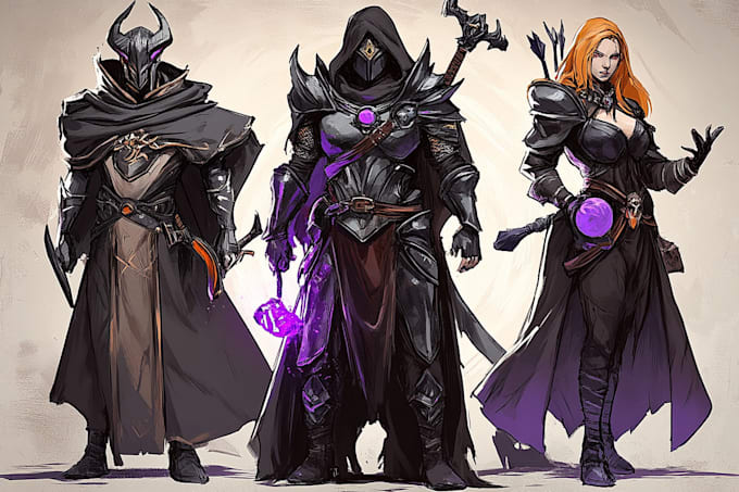 Draw dnd art character, creature, game art, sheet, fantasy art and dnd ...