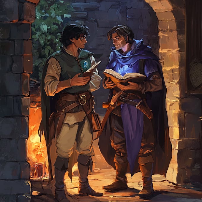 Draw a unique fantasy, dnd character illustration by Mirandaming | Fiverr