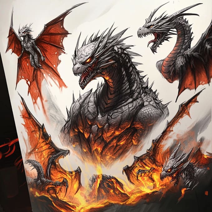 Draw concept art for characters, dragons and monsters by Lailaani2025 ...
