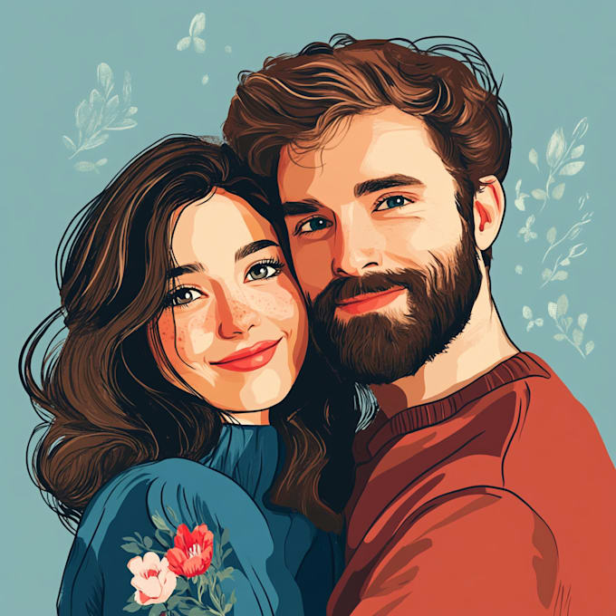 Do cartoonize your couple portrait by Clementine421 | Fiverr