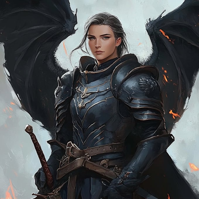 Design realistic fantasy dnd character illustration by Hansovita | Fiverr