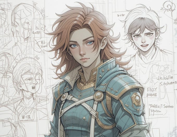 Create character design, illustration, sketch or concept by Psaosose ...