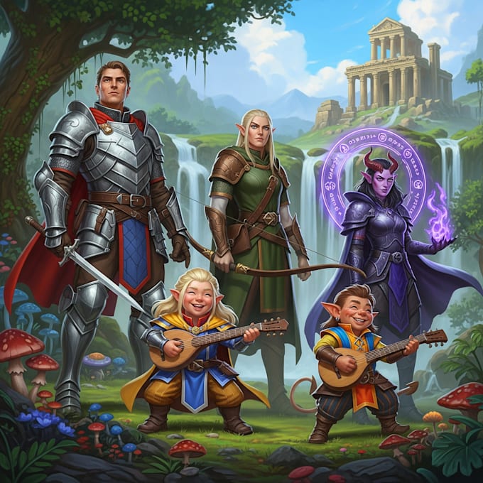 Drawing dnd character art and dnd character art by Ieregsaalar | Fiverr