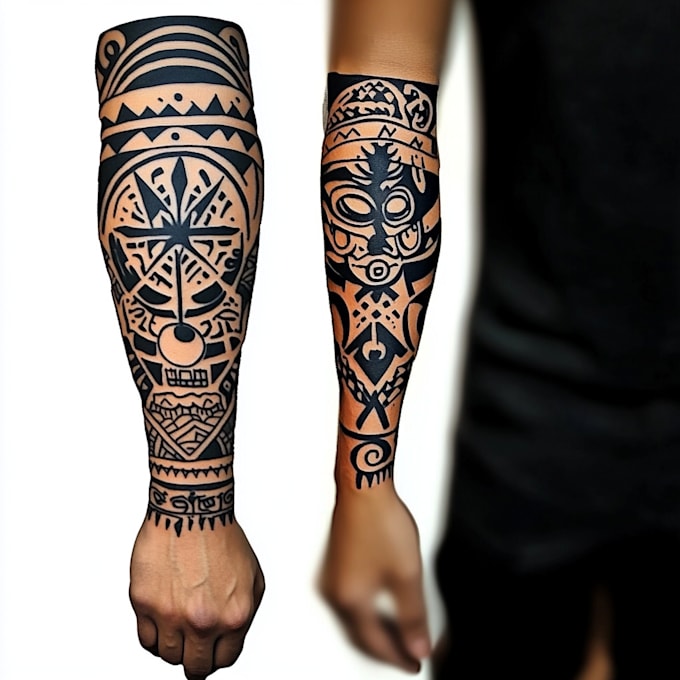 Design a polynesian maori tribal tattoo by Mekylaeida | Fiverr