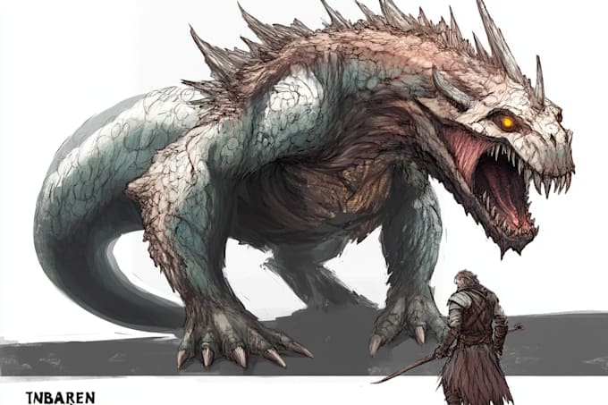 Draw fantasy or dnd creatures and monsters by Alizeerdoorn | Fiverr