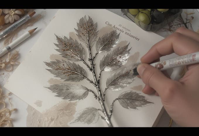 Create a realistic botanical drawing by Telvisbride | Fiverr
