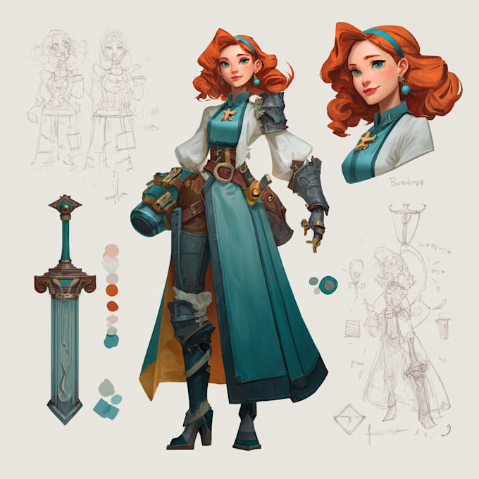 Make fantasy character art design illustration by Zonjaaude | Fiverr