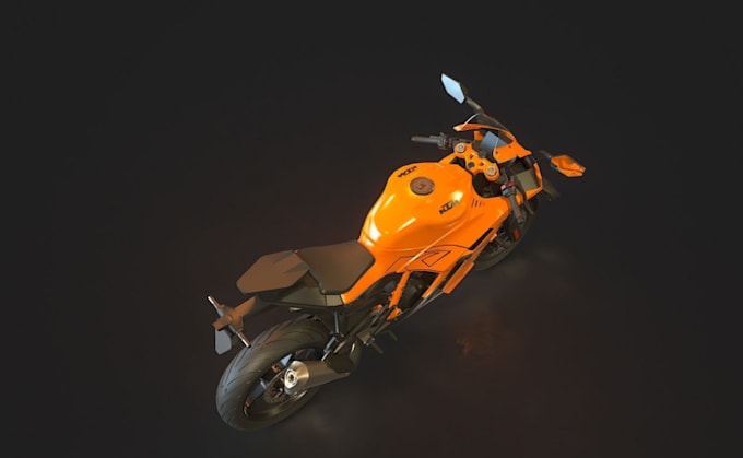 Deliver 3d racing street bike animation, ktm bike, clean topology and ...