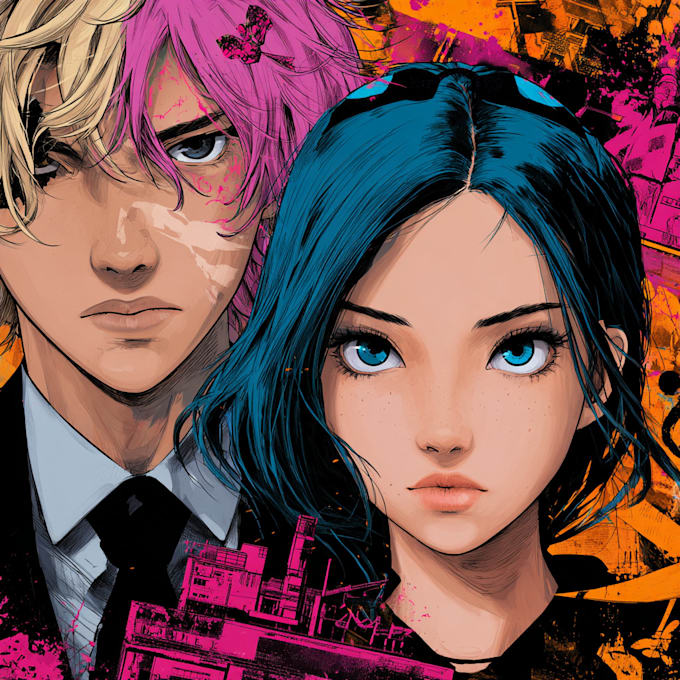 Do anime manga comic book cover design for you by Petalpopj | Fiverr