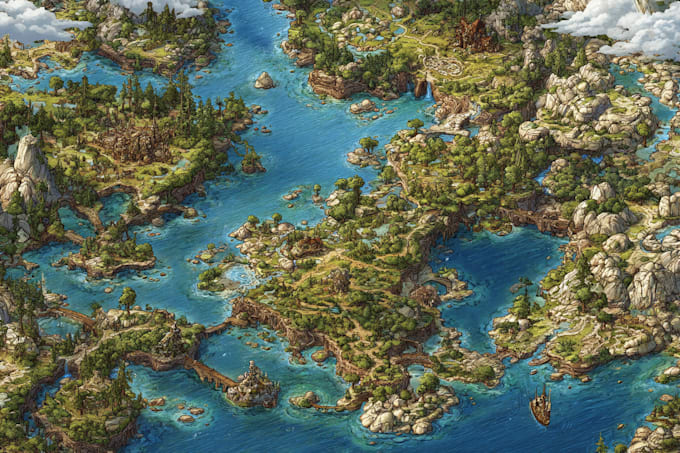 Do you rpg fantasy map by Tealuce | Fiverr