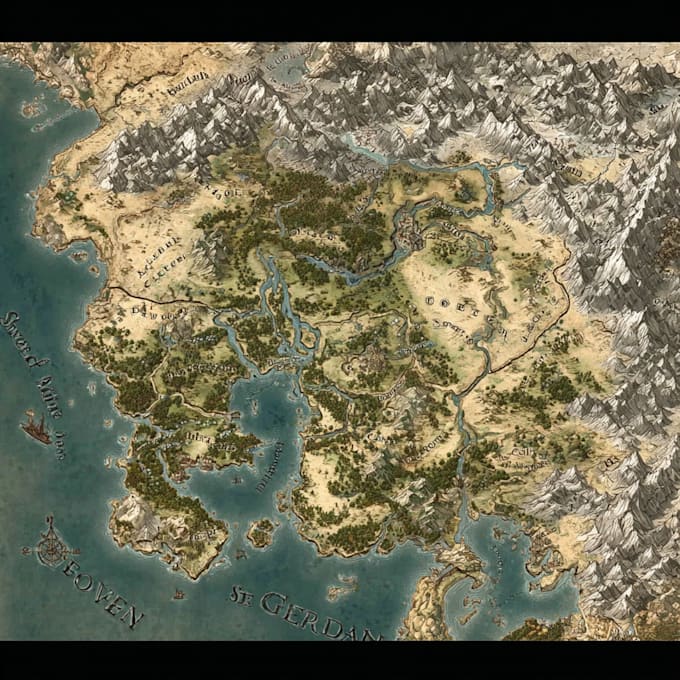 Create a high quality fantasy map by Barradseas | Fiverr
