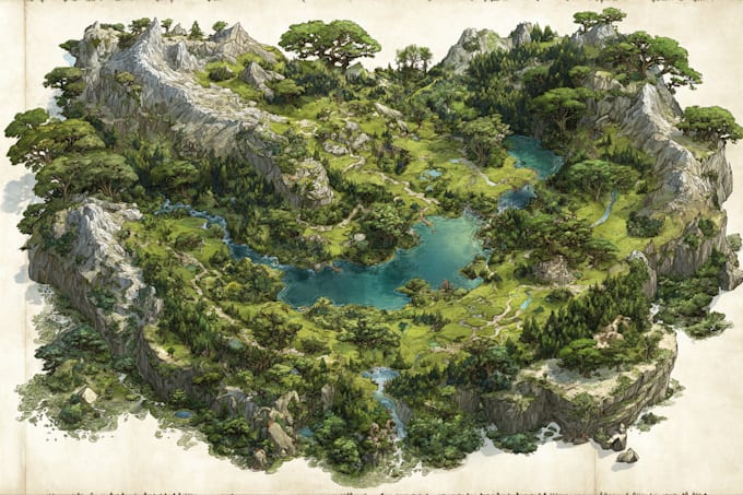 Fantasy map,cartography battle map tile map,vector site by Adriellanham ...