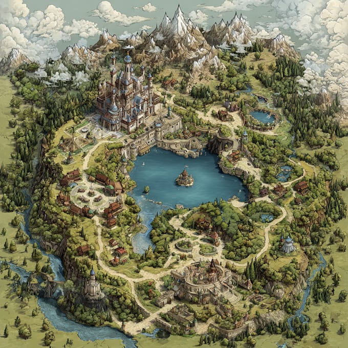 Do map illustration map design fantasy map maker cartography city map ...
