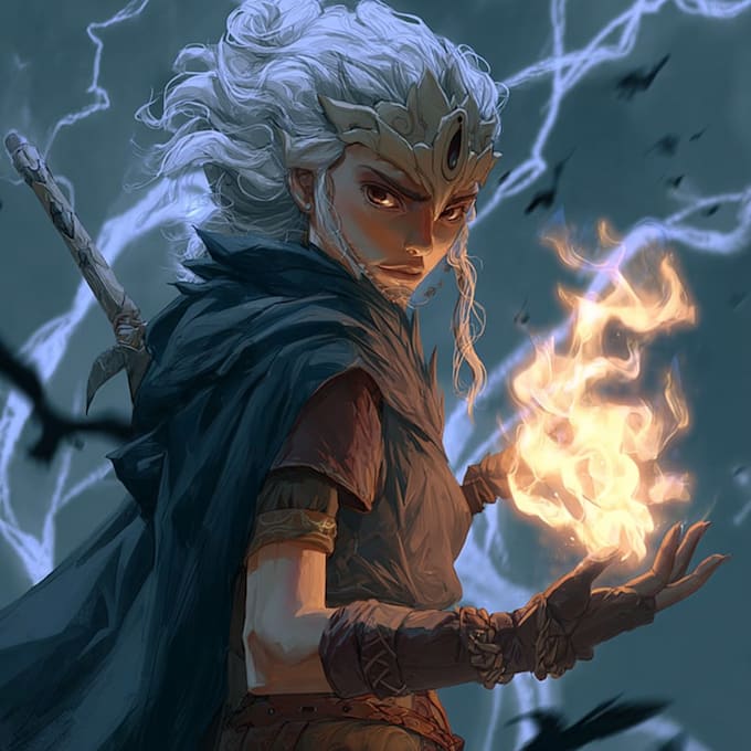 Draw fantasy dnd character illustration anime superheroe rpg by ...