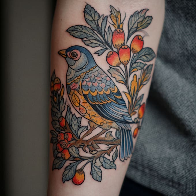 Microrealistic linework and geometric style tattoo design by ...