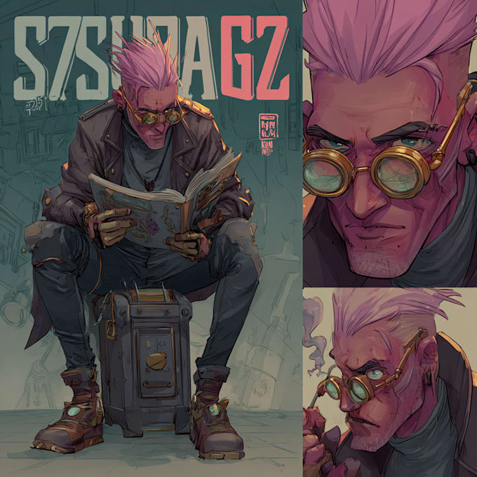 Create a comic cover, and character design by Saidorm | Fiverr